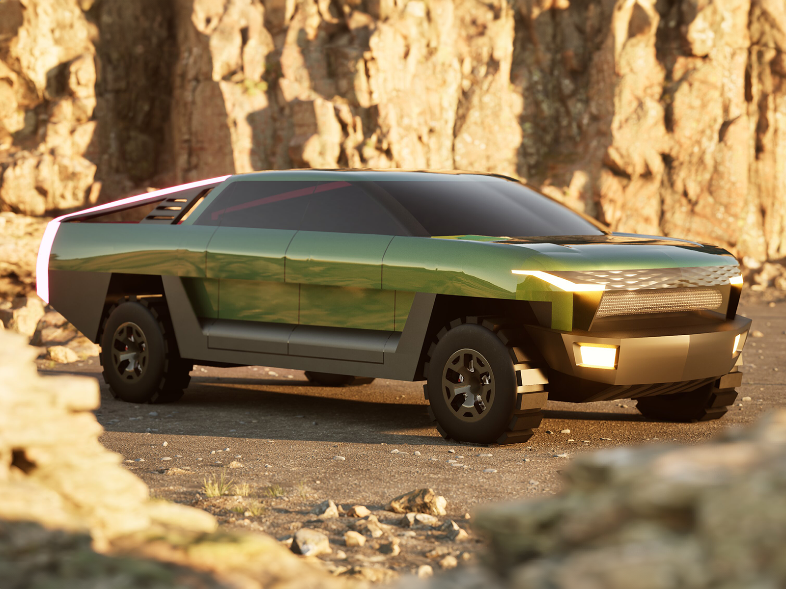 Landrover Goliath Pickup Concept is designed to conquer any terrain ...